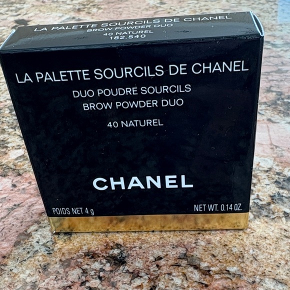 CHANEL | Makeup | Chanel Brow Powder Duo Black And Gold Packaging ...